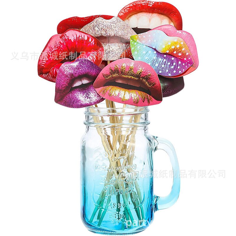 20pcs Funny Lip Mouth Photobooth Props Wedding Dec... – Vicedeal