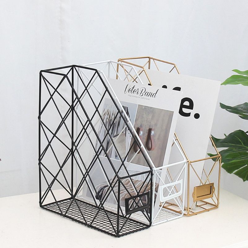 Modern Desktop Book Storage Rack Iron Bookshelf Or... – Vicedeal