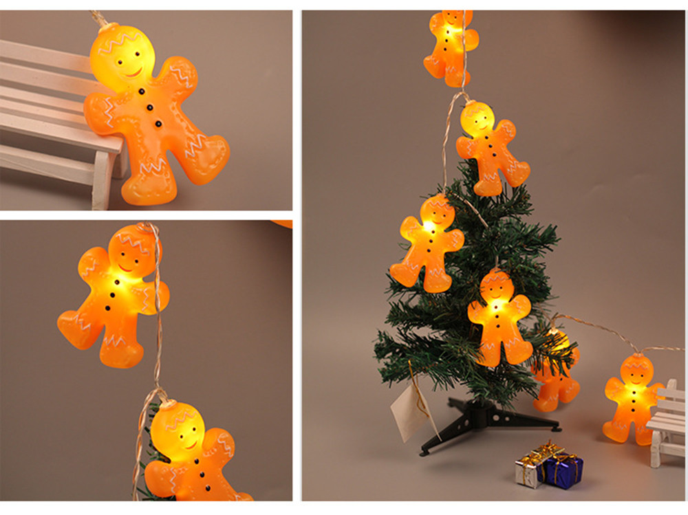 Christmas String light Xmas Gingerbread Men String... – Vicedeal