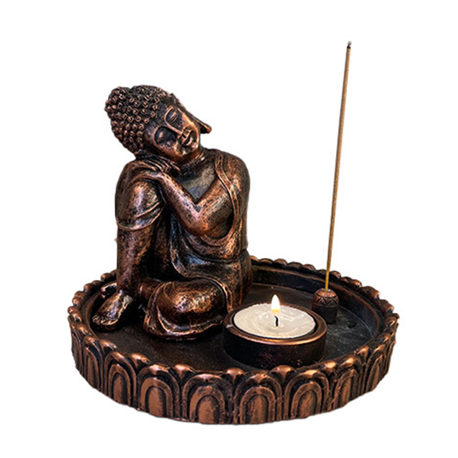 Buddha Statue Candle Holder Meditation Decor Votiv... – Grandado