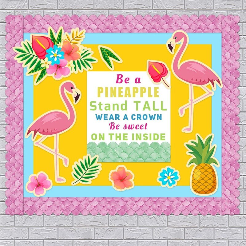 20M Ombre Scallops Bulletin Board Borders Rainbow ... – Grandado