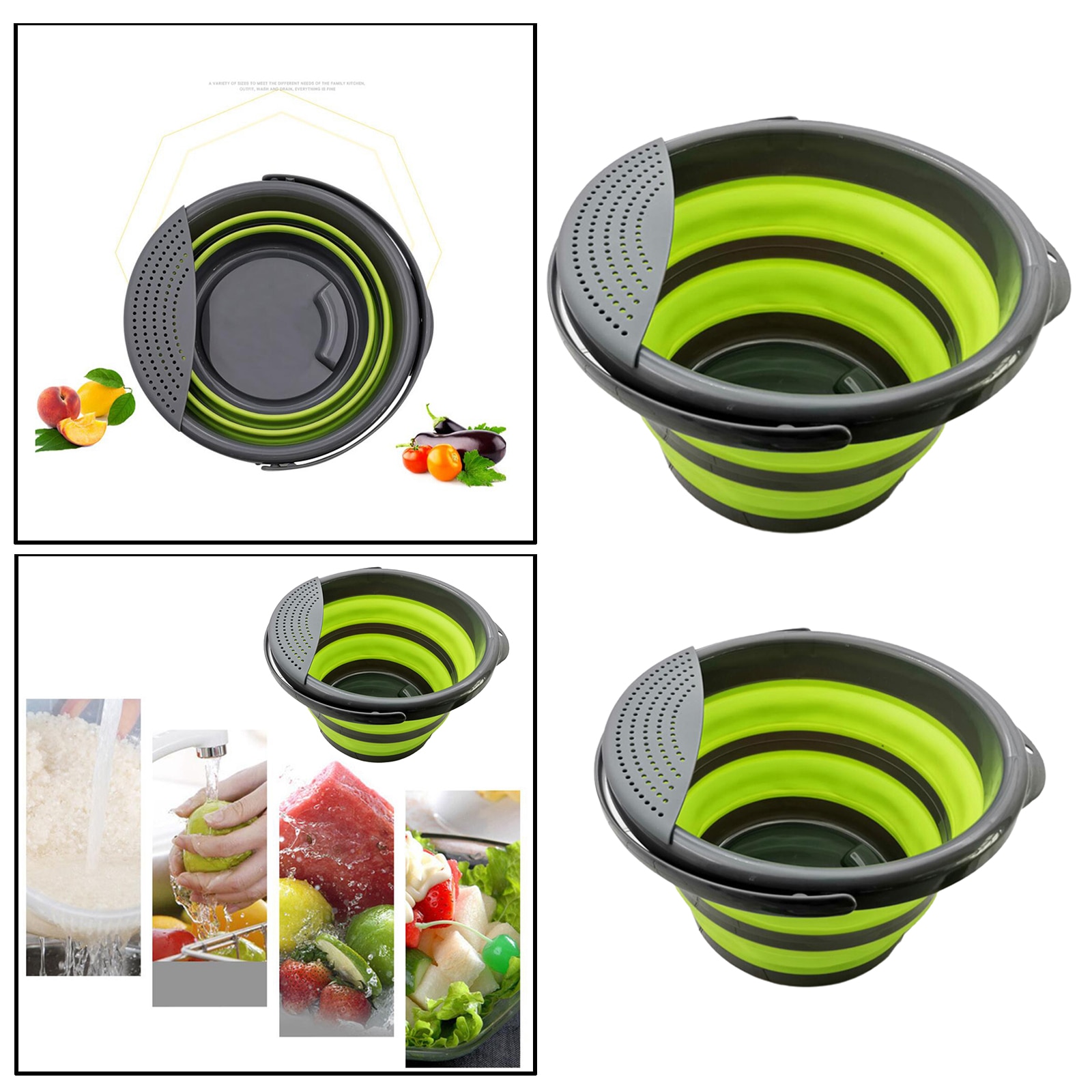 Collapsible Plastic Bucket Foldable Round Tub Port... – Grandado