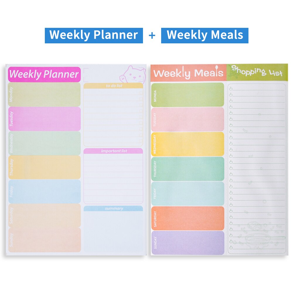 Weekly Meal Planning Pad, Magnetic Notepad, 7x10 I... – Vicedeal