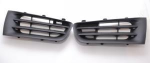 FRONT BUMPER UPPER CENTER GRILLE BLACK PAIR SET RI... – Vicedeal
