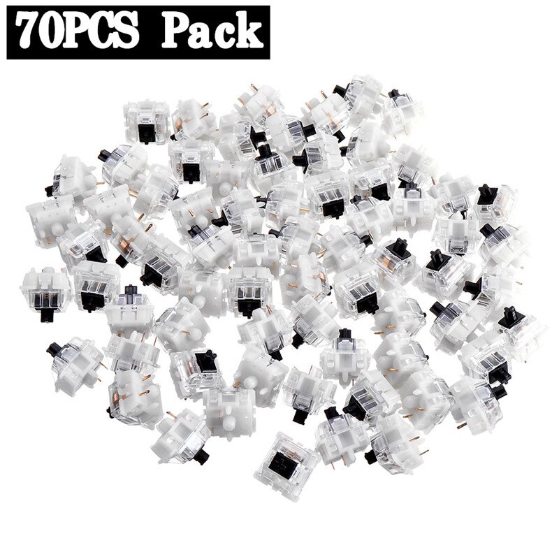 70PCS Pack 5 Pin Gateron Silent Black Switch Mecha... – Grandado