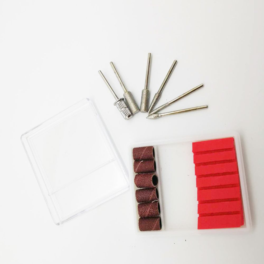 6Pcs Nail Art Drill Bit Replace Sandpaper Head Set... – Grandado