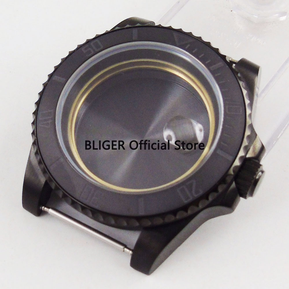 BLIGER 40mm black brushed ceramic bezel Sapphire G... – Grandado