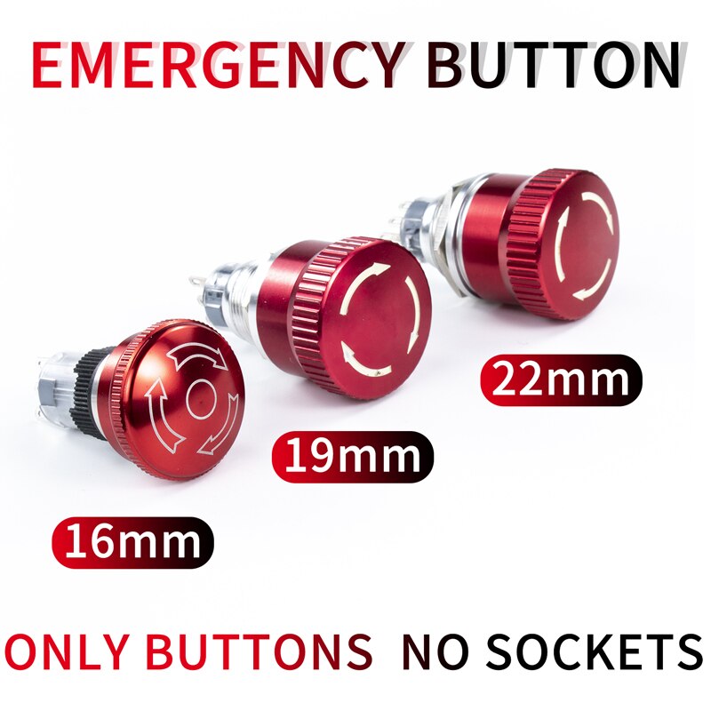 16mm 19mm 22mm metal emergency stop button switch ... – Grandado