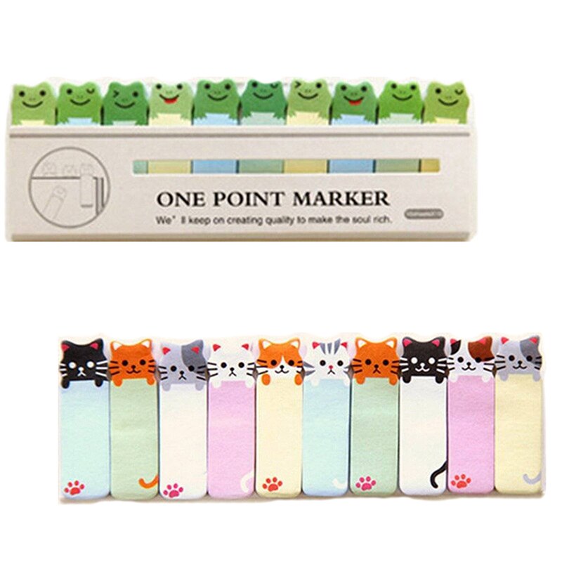 Memo Sticker Cartoon Dier Sticker Memo Bookmark Ma... – Vicedeal