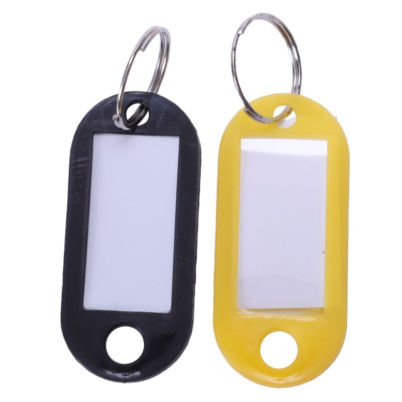 30 X Coloured Plastic Key Fobs Luggage ID Tags Lab... – Grandado