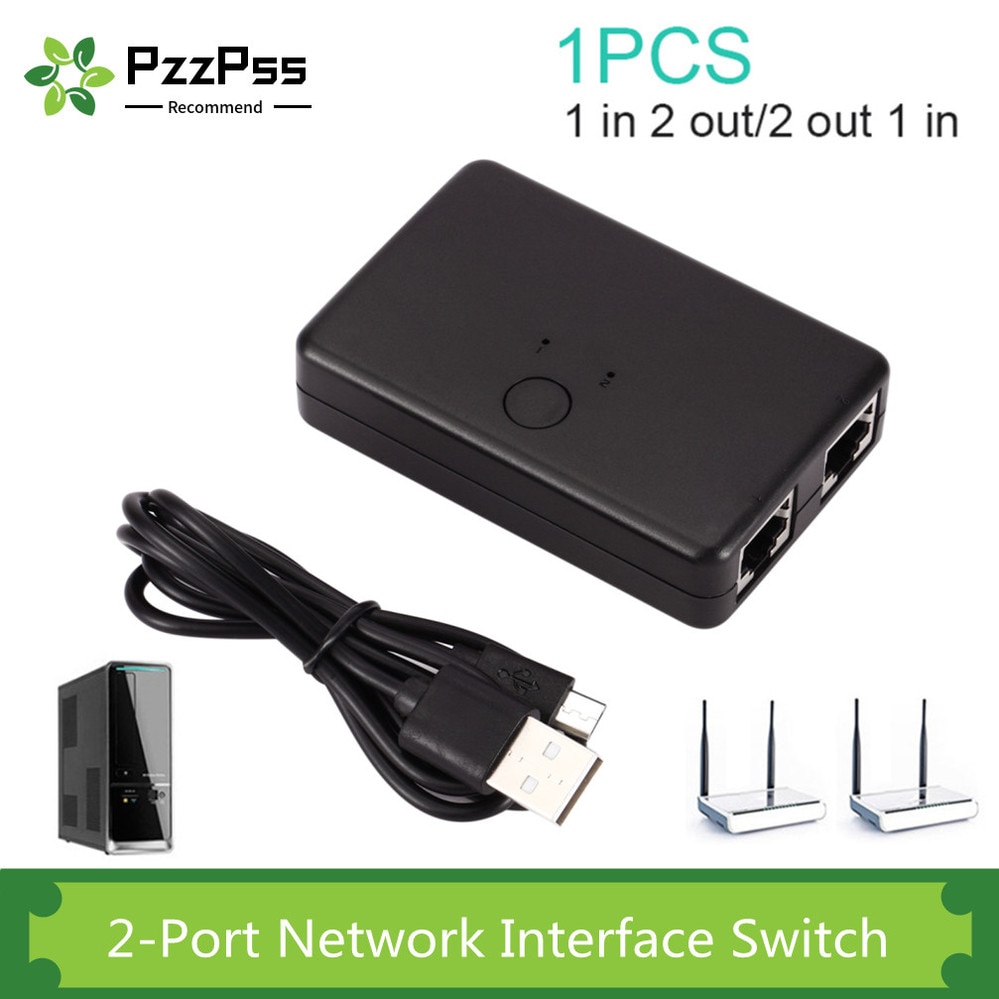 PzzPss 2 Ports RJ45 CAT6 LAN HUB Network Switch Bo... – Vicedeal