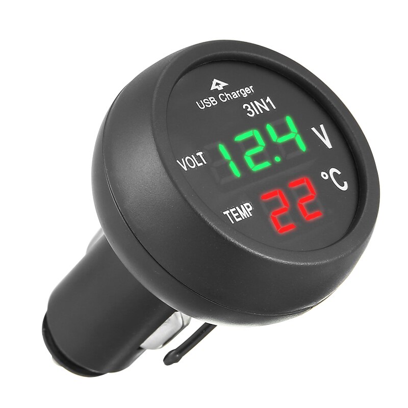 1pc 3 In 1 120W LED Digital Display Car Voltmeter ... – Vicedeal