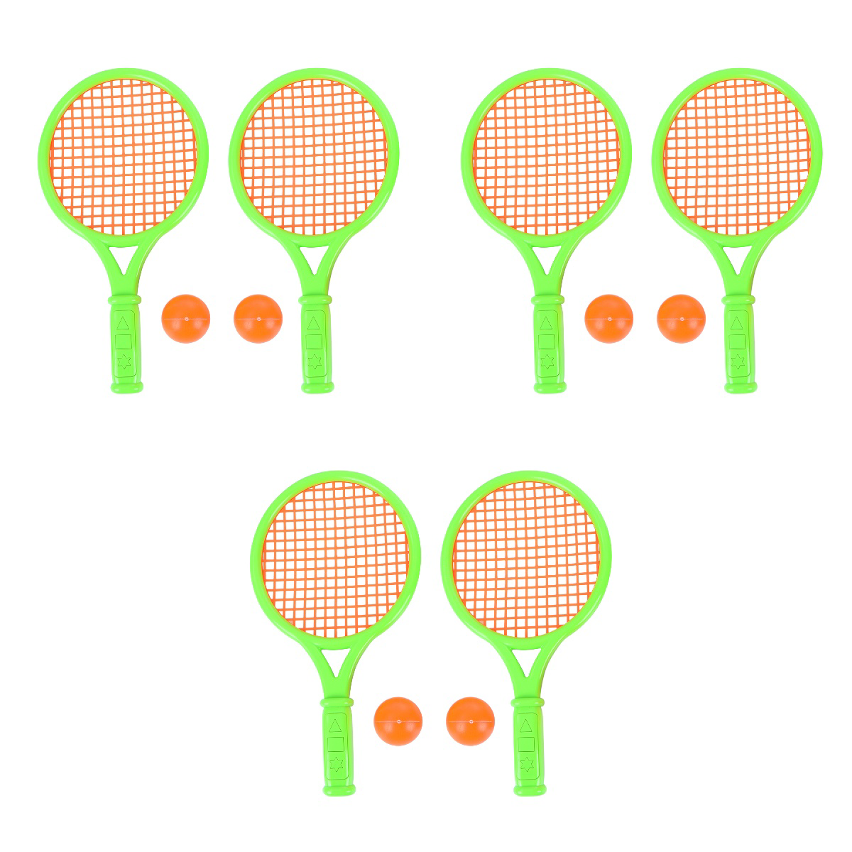 3 Pairs of Children's Tennis Racket Kids Plast... – Grandado