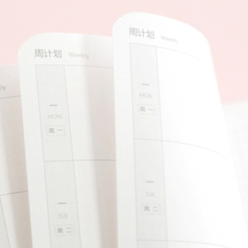 A6 Pure Color Pocket Weekly Schedule Planner Noteb... – Grandado