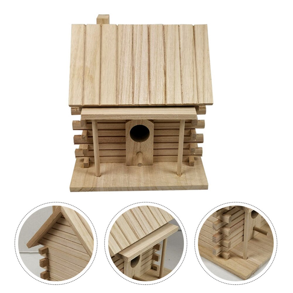 1 Pc Wooden Bird Nest Outdoor Birds Accessories Bi... – Grandado