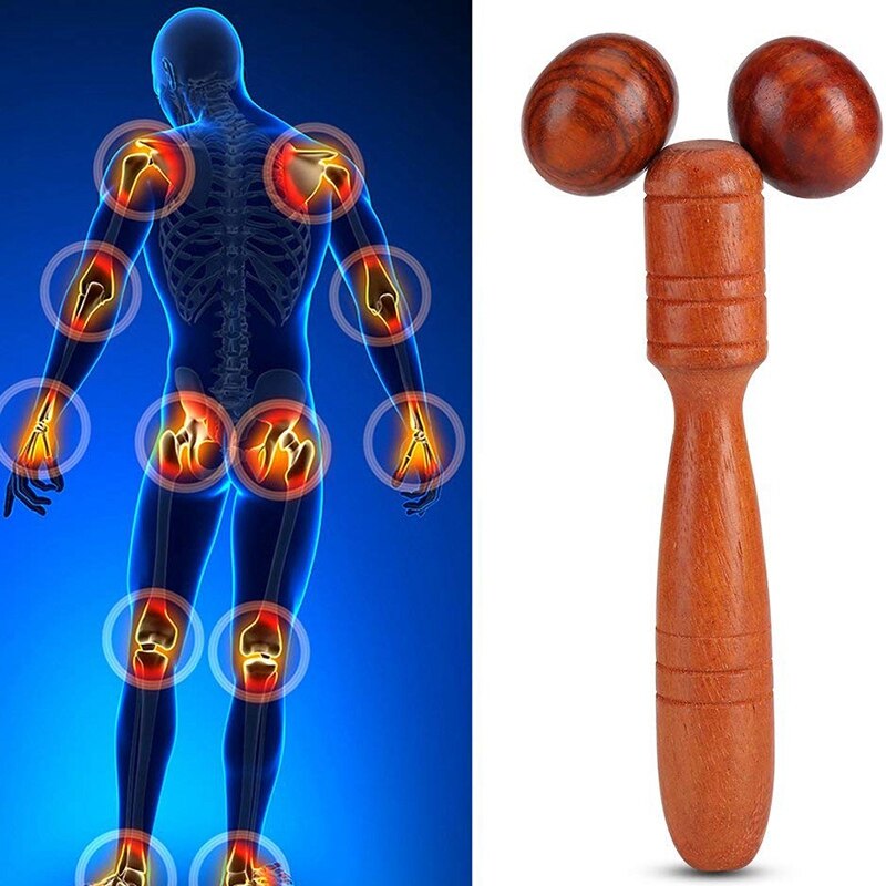 Roller Massager, Red Wood Roller Wooden Massager T... – Grandado