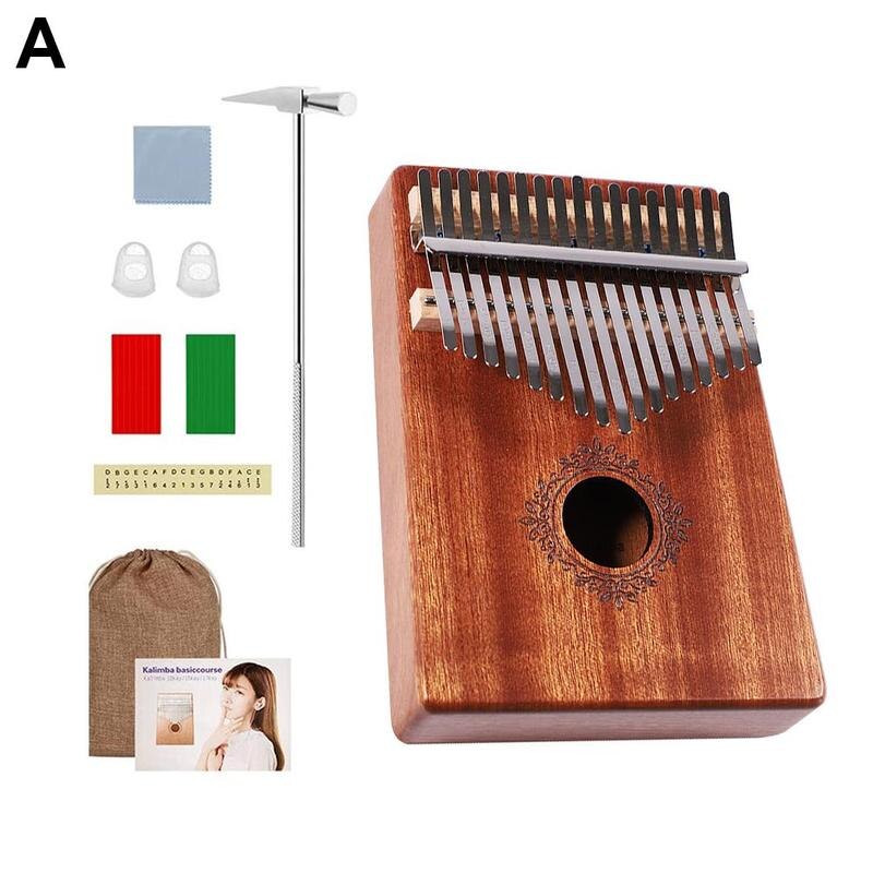Kalimba 17 Keys Thumb Piano Wood Mahogany Mbira Bo... – Grandado