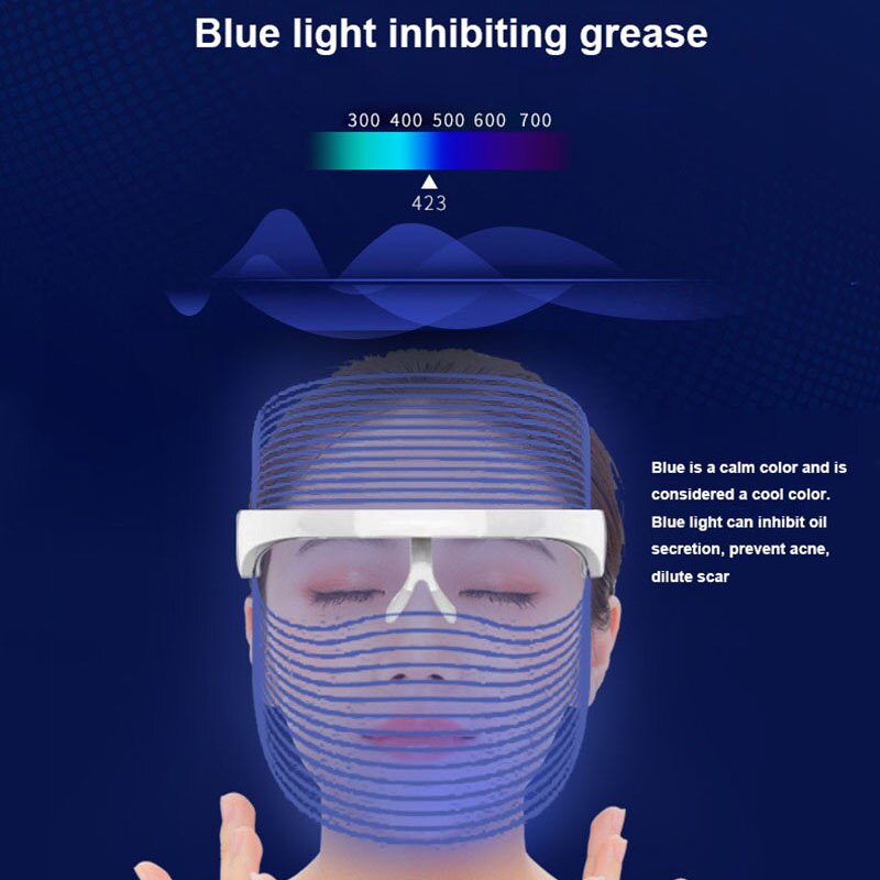 LED color light therapy mask face skin rejuvenatio... – Grandado
