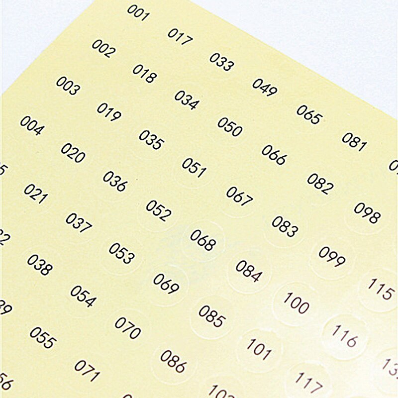 Transparent Waterproof Labels 1-480 Number Self-Ad... – Grandado
