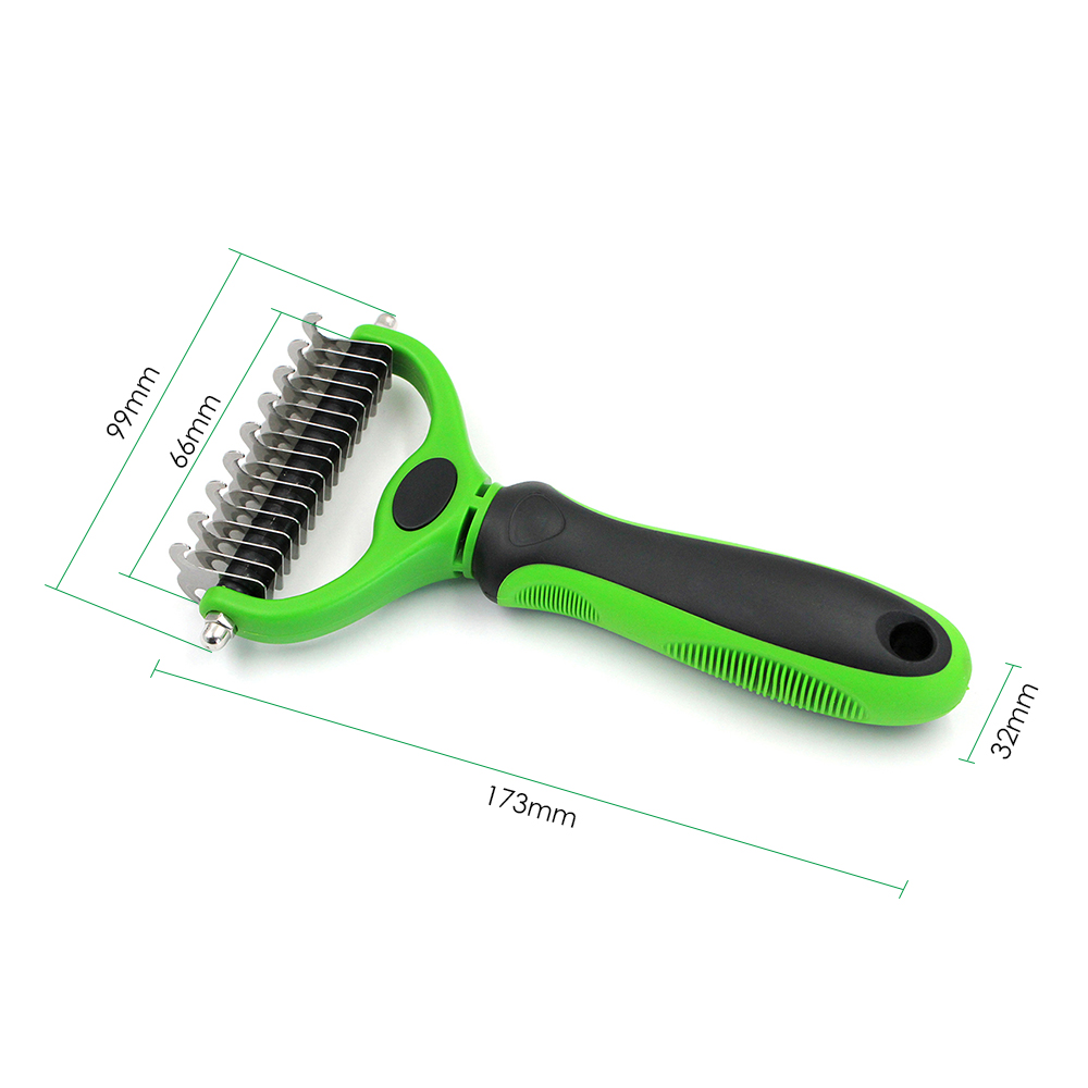 Double-sided Pet Brush Undercoat Grooming Rake Pet... – Grandado
