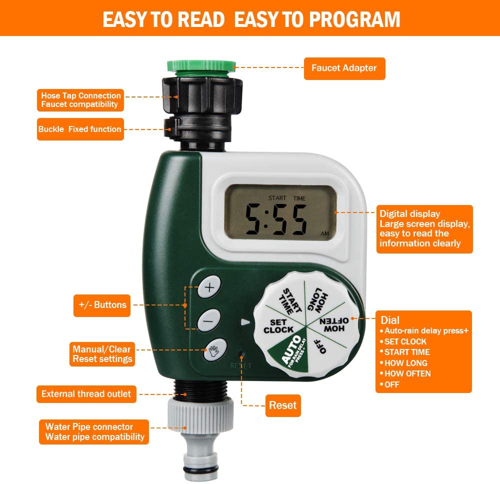 Automatic Electronic LCD Display Sprinkler Control... – Grandado