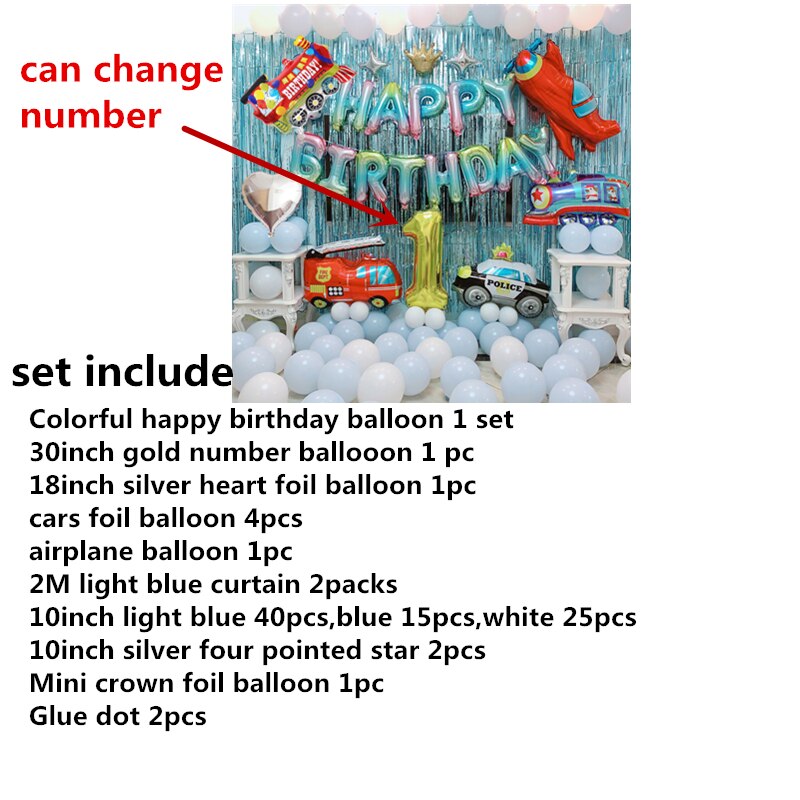 1st Birthday Party Backgrounds Cars Balloon Kit Ai... – Vicedeal