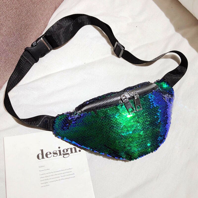 Reversible Mermaid Sequin Glitter Waist Fanny Pack... – Vicedeal
