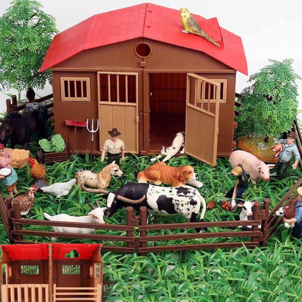 Realistic DIY Farm Model Miniatures Plastic House ... – Grandado