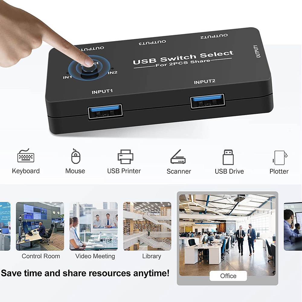 USB KVM Switch USB 2.0 Switcher KVM Switch for Win... – Grandado