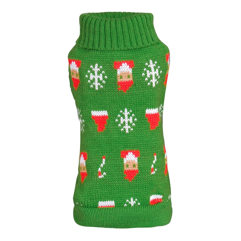 Pet Dog Cat Winter Warm Turtleneck Christmas Sweat... – Grandado