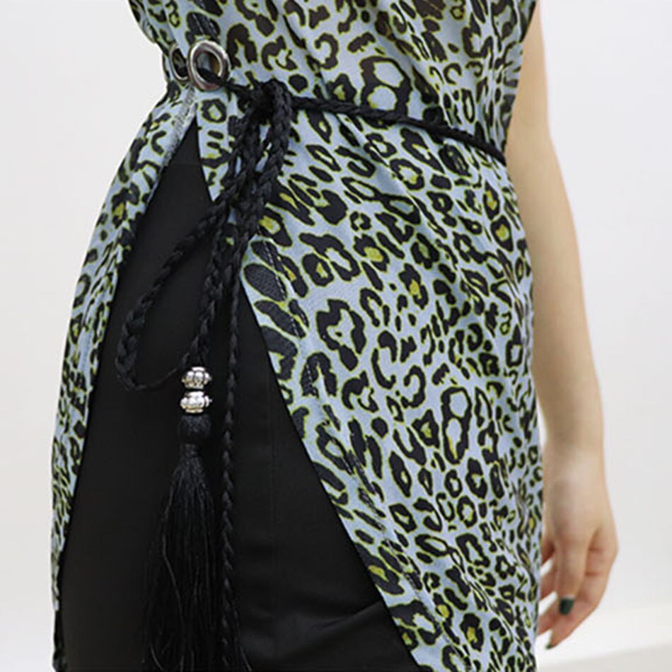 Sleeveless Light Leopard Latin Dance Dress Dancing... – Grandado