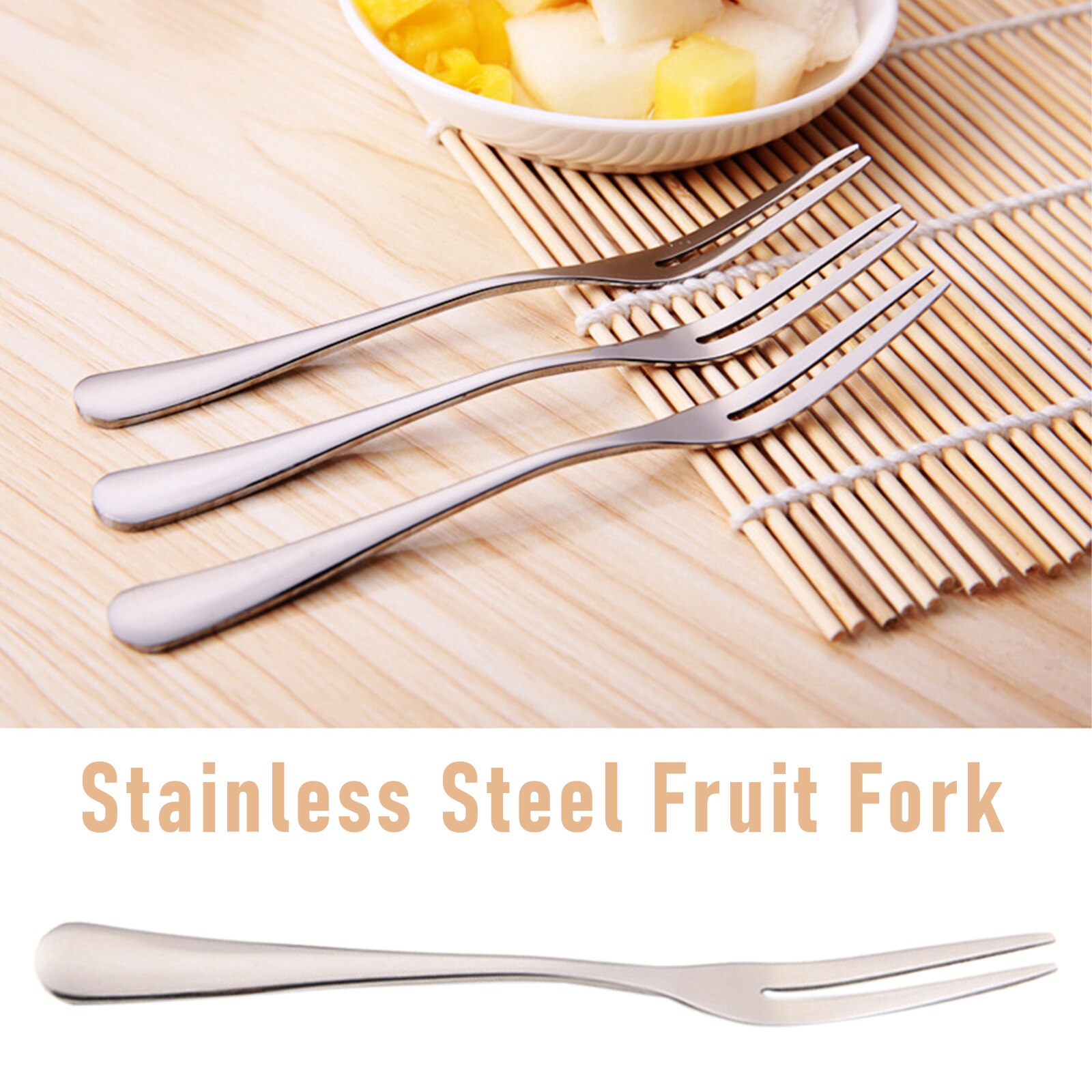 1 Piece 5 Inch Stainless Steel Fruit Fork, Small K... – Vicedeal