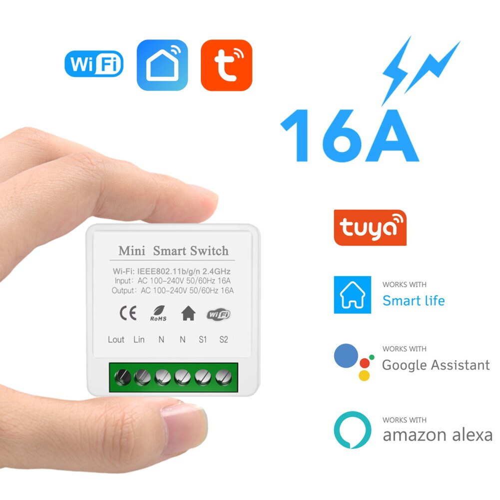 16A Wifi Mini Smart Switch 10A Timer Draadloze Diy... – Vicedeal