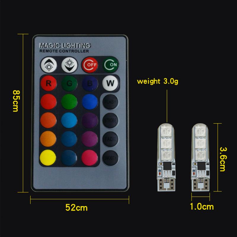 2x LED RGB T10 5050-6SMD Christmas Tree Decoration... – Grandado