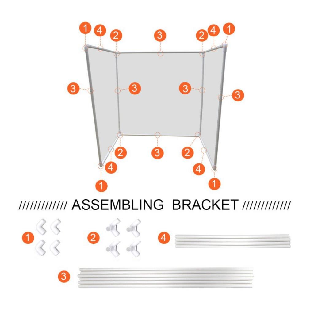 Protective Sneeze Guard for Counter and Desk, Clea... – Vicedeal