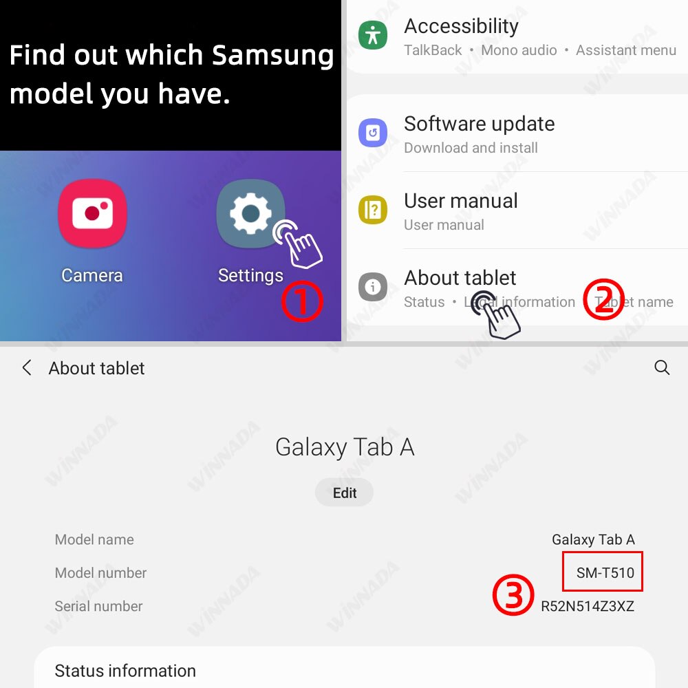 Voor Samsung Galaxy Tab Een 8.0 SM-T290 SM-T295 Ta... – Grandado