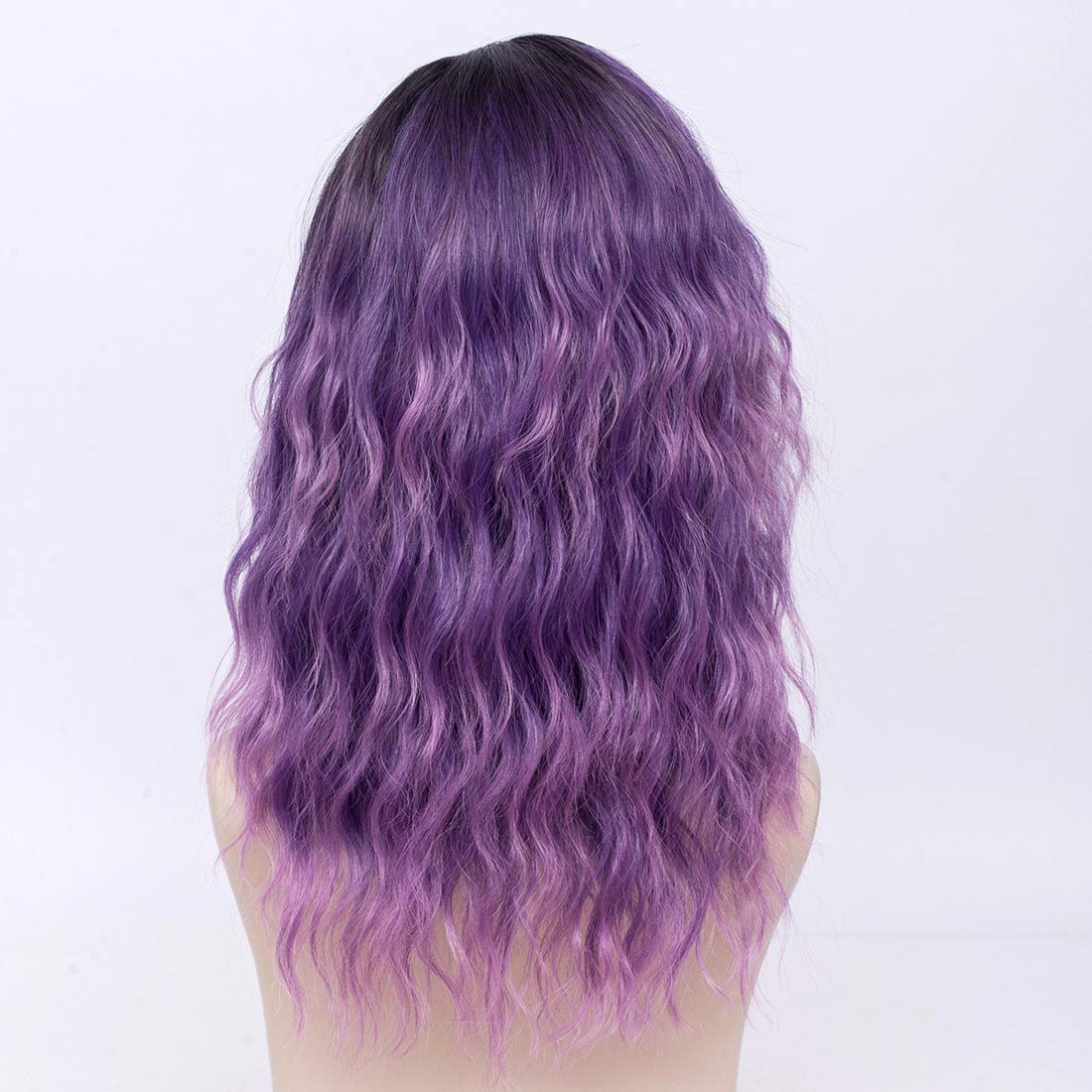 Similler Short Dark Rooted Ombre Purple Synthetic ... – Grandado