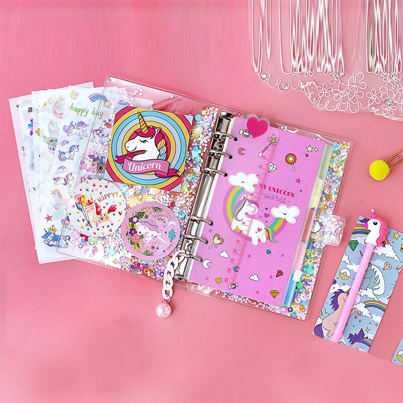 A5 Size Girls Unicorn Diary Notebook Set Cute Jour... – Grandado