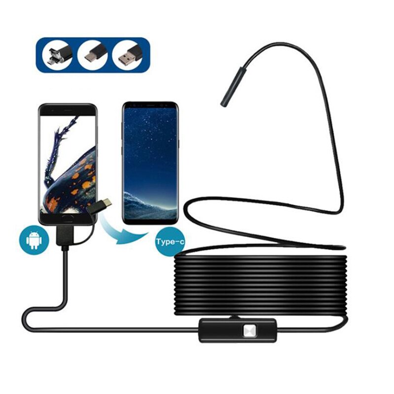 3-in-1 Endoscope Camera 8mm 720P USB Mini Camera I... – Grandado