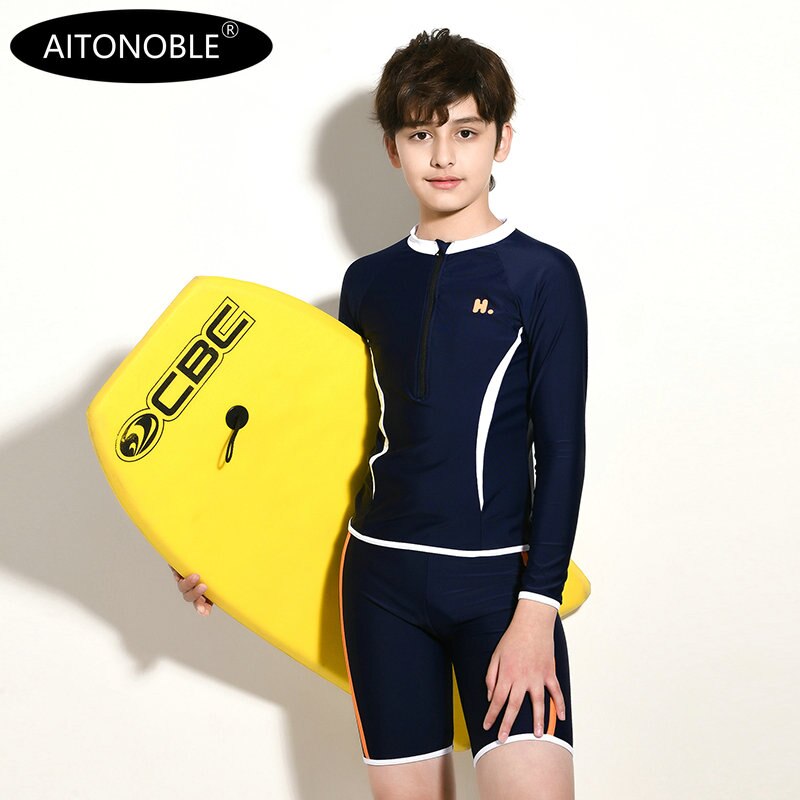 Aitonoble Kids Rash Guard Years 10-15 Boys Swimwea... – Grandado