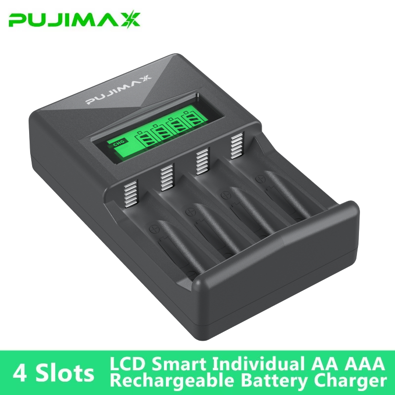 PUJIAMX AA/AAA Rechargeable Battery Charger LCD Di... – Grandado