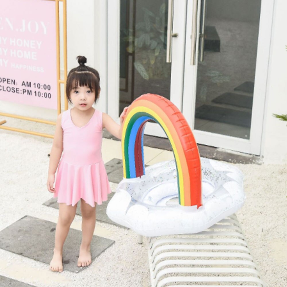 Giant Rainbow Inflatable Float Swimming Ring For A... – Grandado