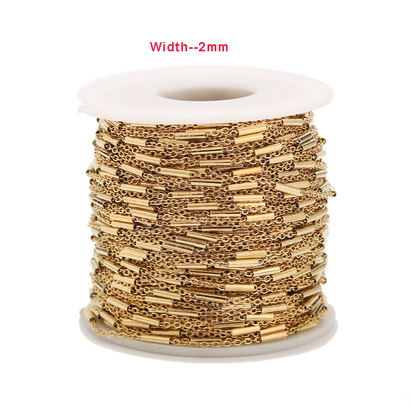 1 meter Stainless Steel Cable Chain Column Beads S... – Grandado
