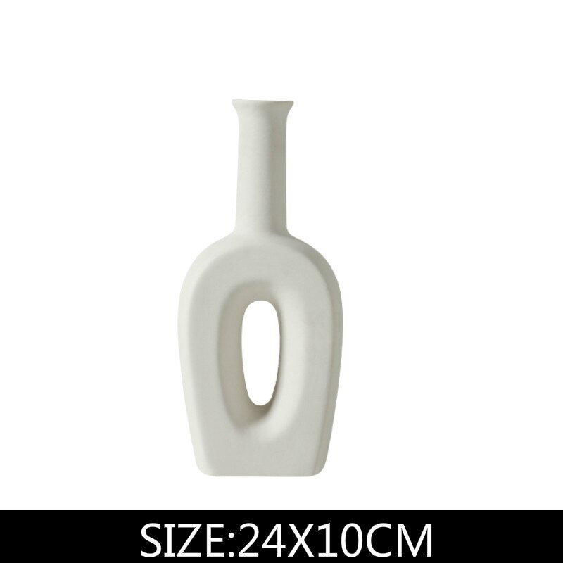 Nordisk stil hvit keramisk vase hjem stue dekorasj... – Grandado
