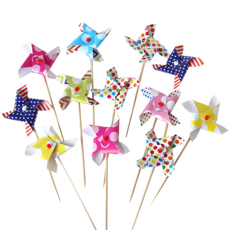 Paper Windmill Cake Baking Dessert Table Decoratio... – Vicedeal