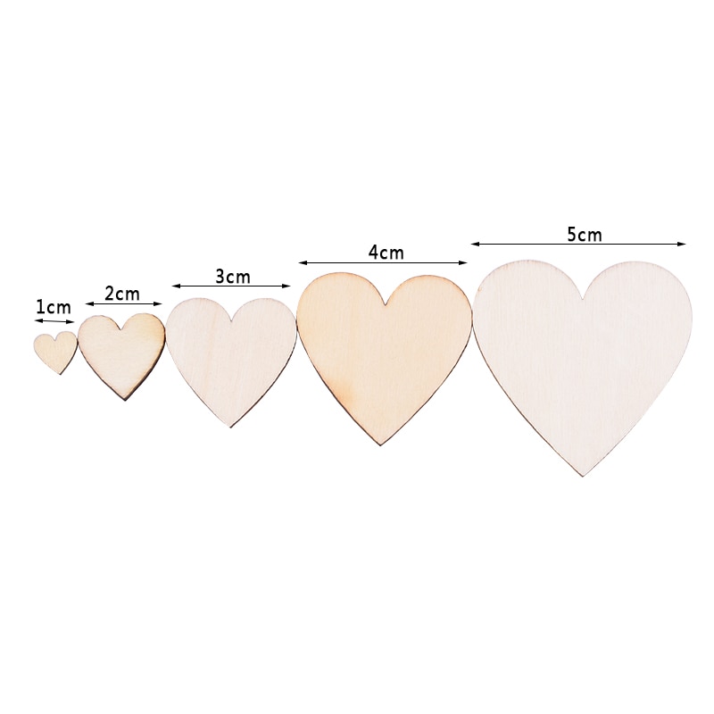 10mm-50mm unfinished Heart Natural Wooden Craft Ma... – Grandado