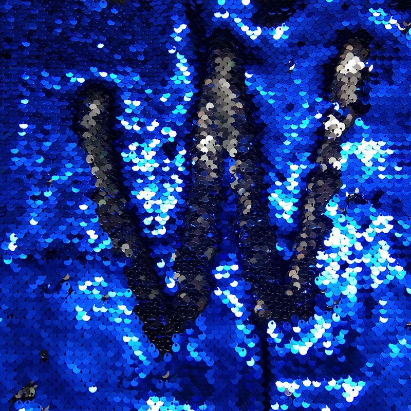 65x45cm Glitter Bling Bling Blue Silver Sequin Dou... – Grandado