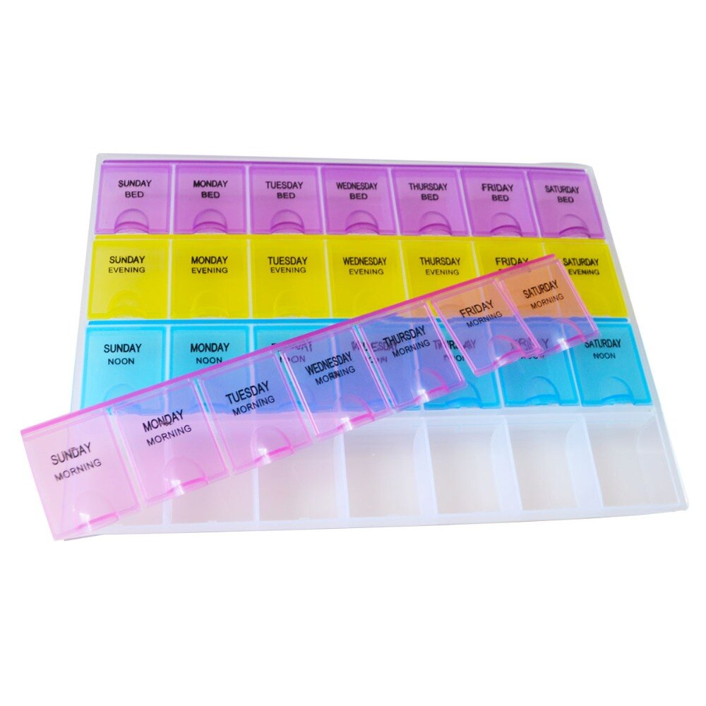 Simplely 7 Days Weekly Pill Medicine PVC Box 28 Co... – Grandado