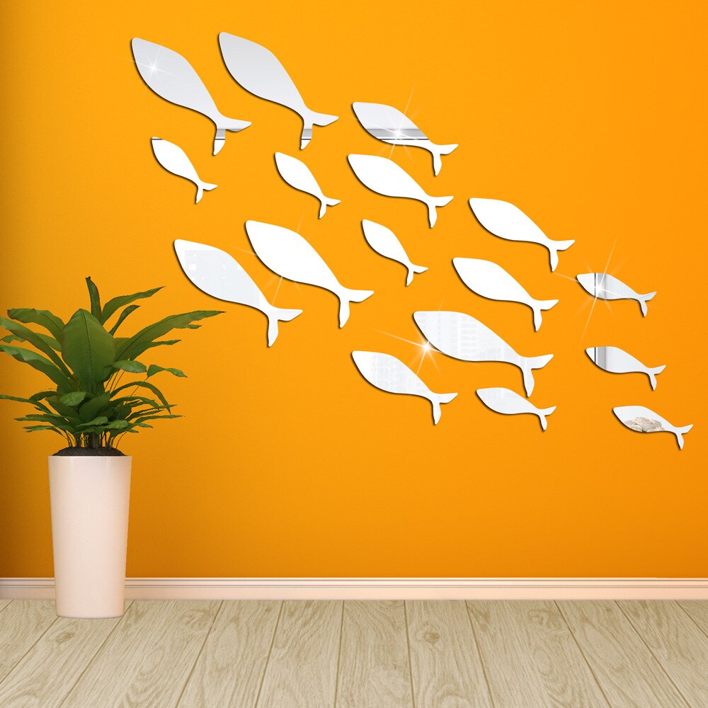 Acrylic fish group 3D three-dimensional can be fre... – Grandado