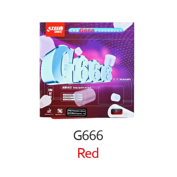 DHS G666 G888 Table Tennis Rubber (Sticky Backhand... – Grandado